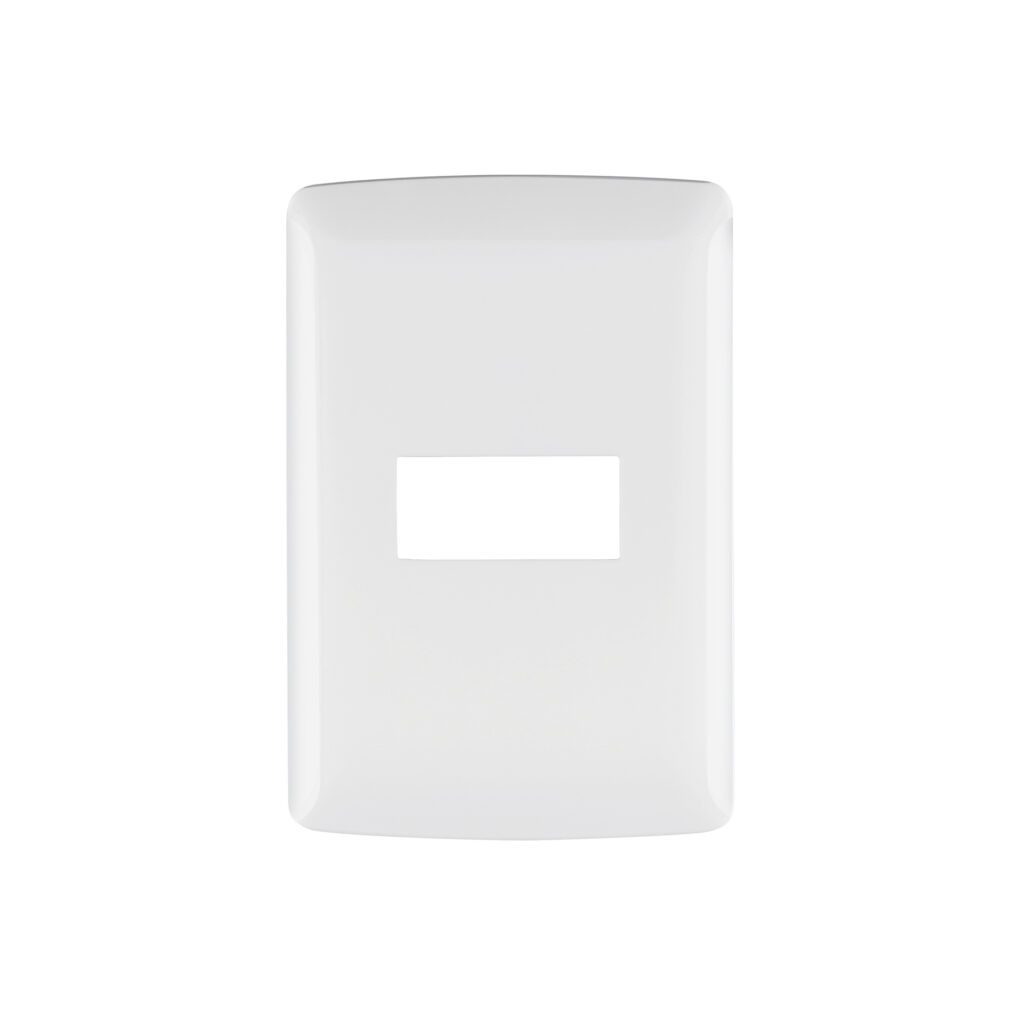 Placa 1 módulo de ABS, línea Italiana, color blanco – Espacios e Ideas