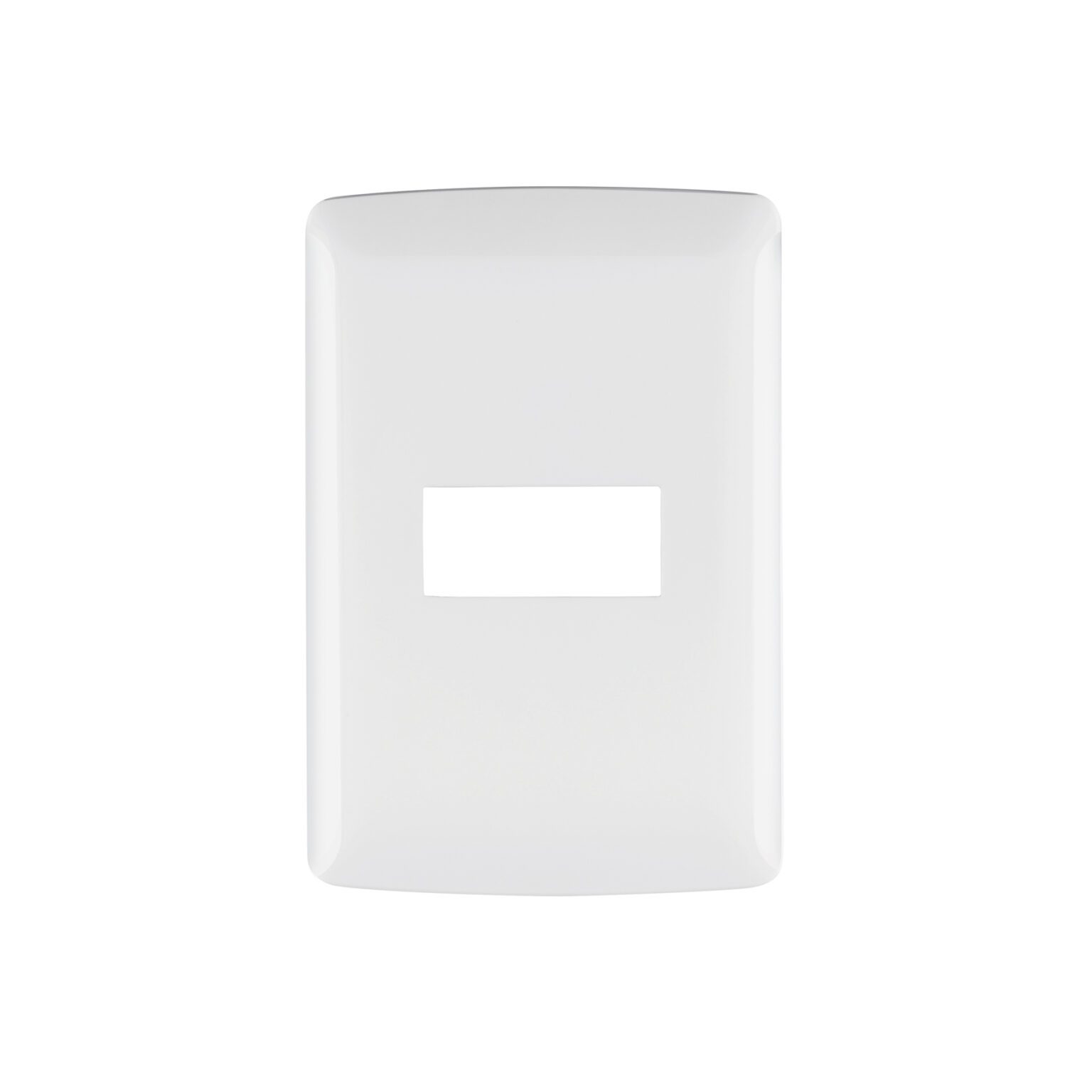 Placa 1 módulo de ABS, línea Italiana, color blanco – Espacios e Ideas